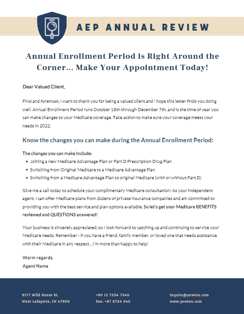 AEP Annual Review Letters